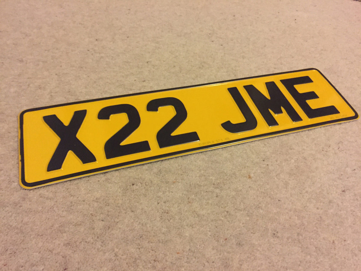 Short Road Legal Pressed Number Plate SINGLE – Europl8