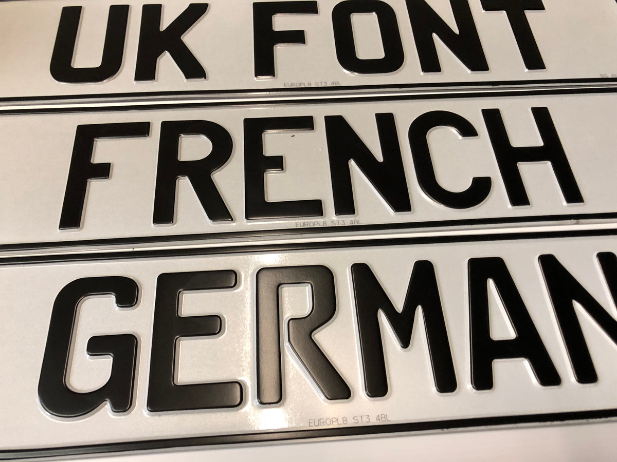 French Style European Show Number Plates – Europl8
