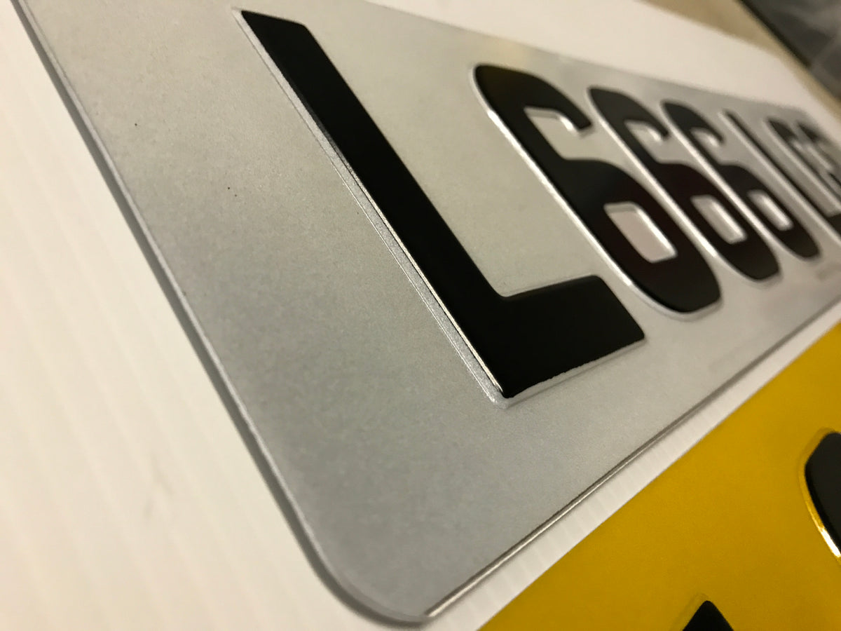 Borderless UK Road Legal Pressed Number Plate Plain PAIR – Europl8